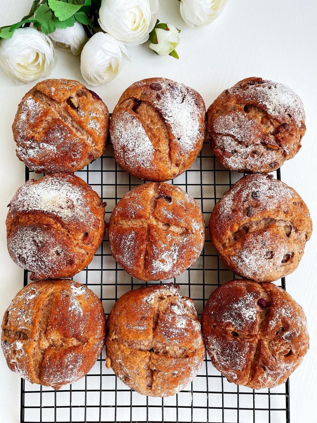 【核桃全麦面包的做法步骤图，怎么做好吃】Ava-Xie_下厨房