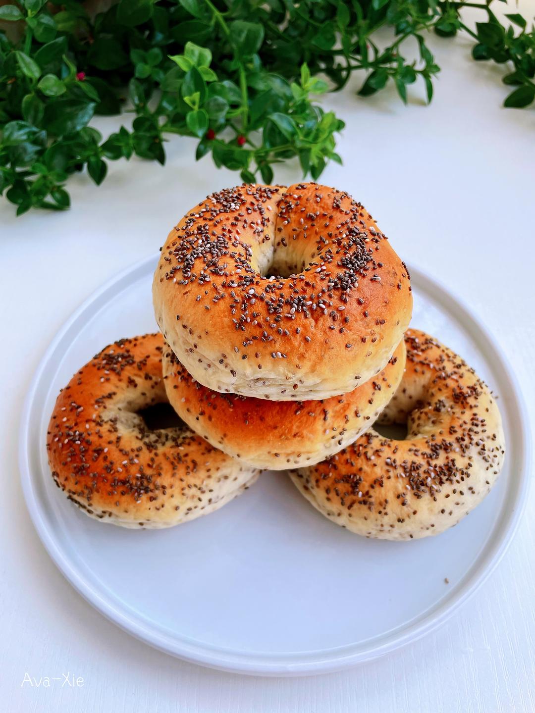 【奇亚籽贝果的做法步骤图，奇亚籽贝果怎么做好吃】Ava-Xie_下厨房