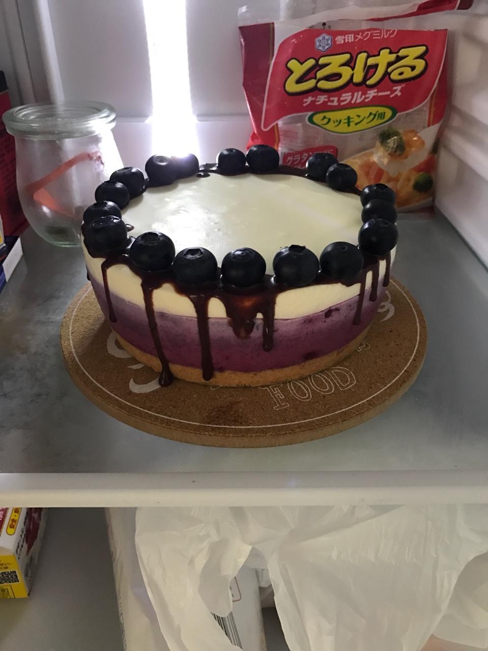【渐变蓝莓冻芝士蛋糕（免烤）图片】D_05yr_下厨房