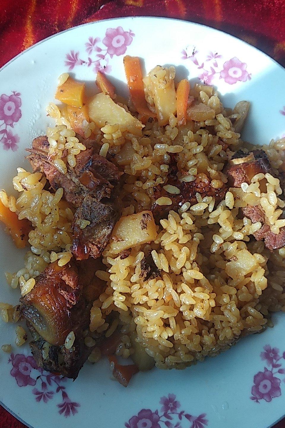 【懒人排骨米饭图片】晚星 _下厨房