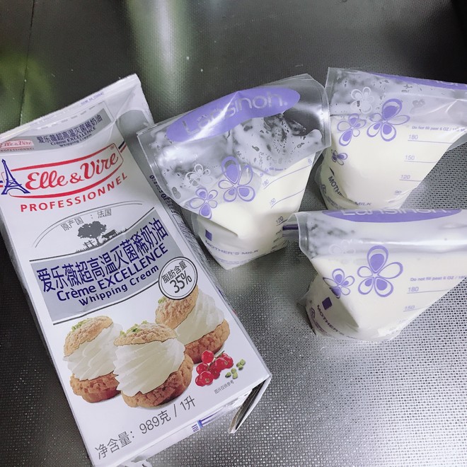 【淡奶油开封长期保存方法(储奶袋)的做法步骤图】candy的心情日记下厨房