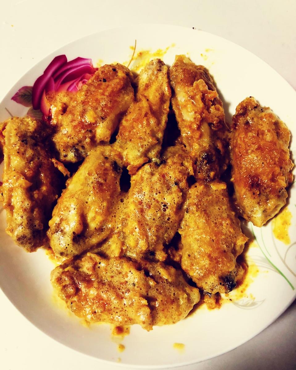 【咸蛋黄焗鸡翅图片】Serena_MDN_下厨房