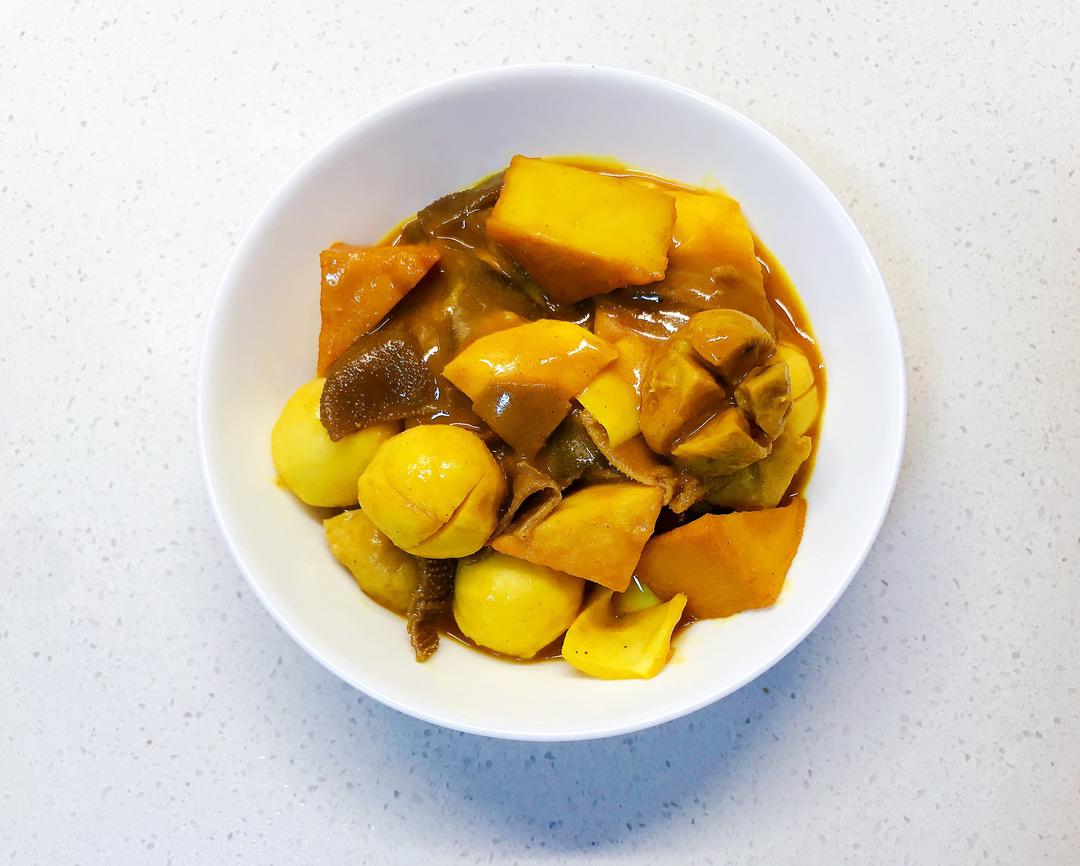 【咖喱丸子毛肚黄喉 by wqy的做法步骤图】吴青芸_下厨房